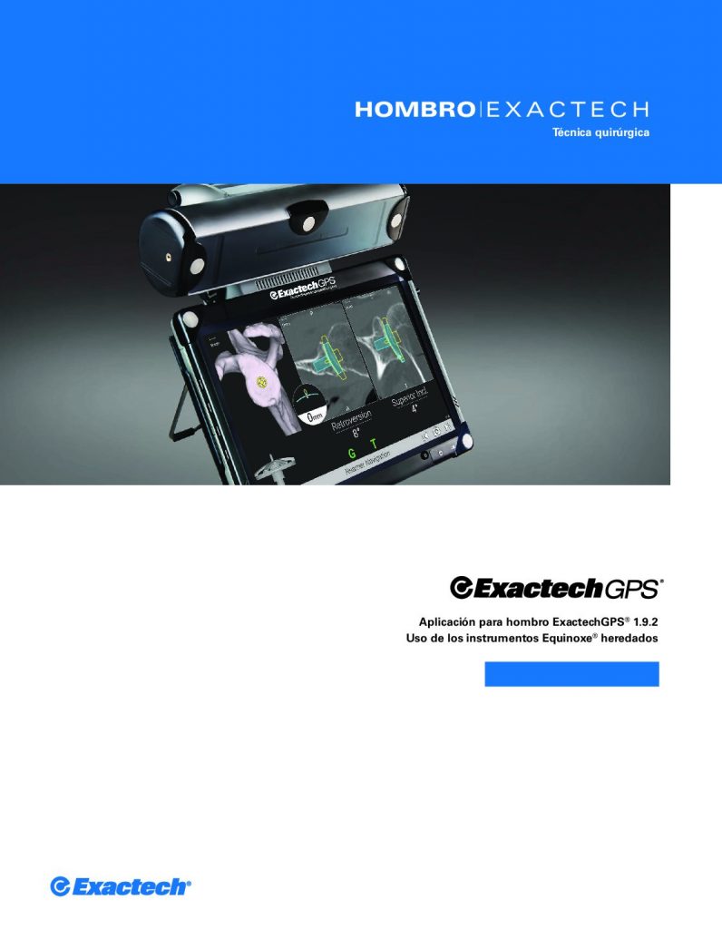 ExactechGPS Shoulder App 1.9.2 Using Equinoxe Legacy Instruments ...